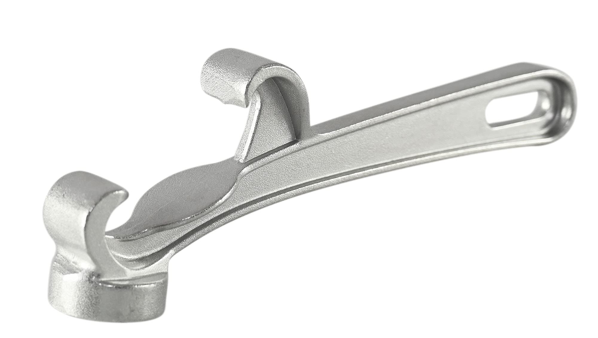 HOME-X Aluminum Pail Opener, Sturdy Bucket Lid Removal Tool, Handy Lightweight Aluminum Lid-Remover and Opener Tool, 8 ½” L x 2" W x 1 ¼” H, Silver