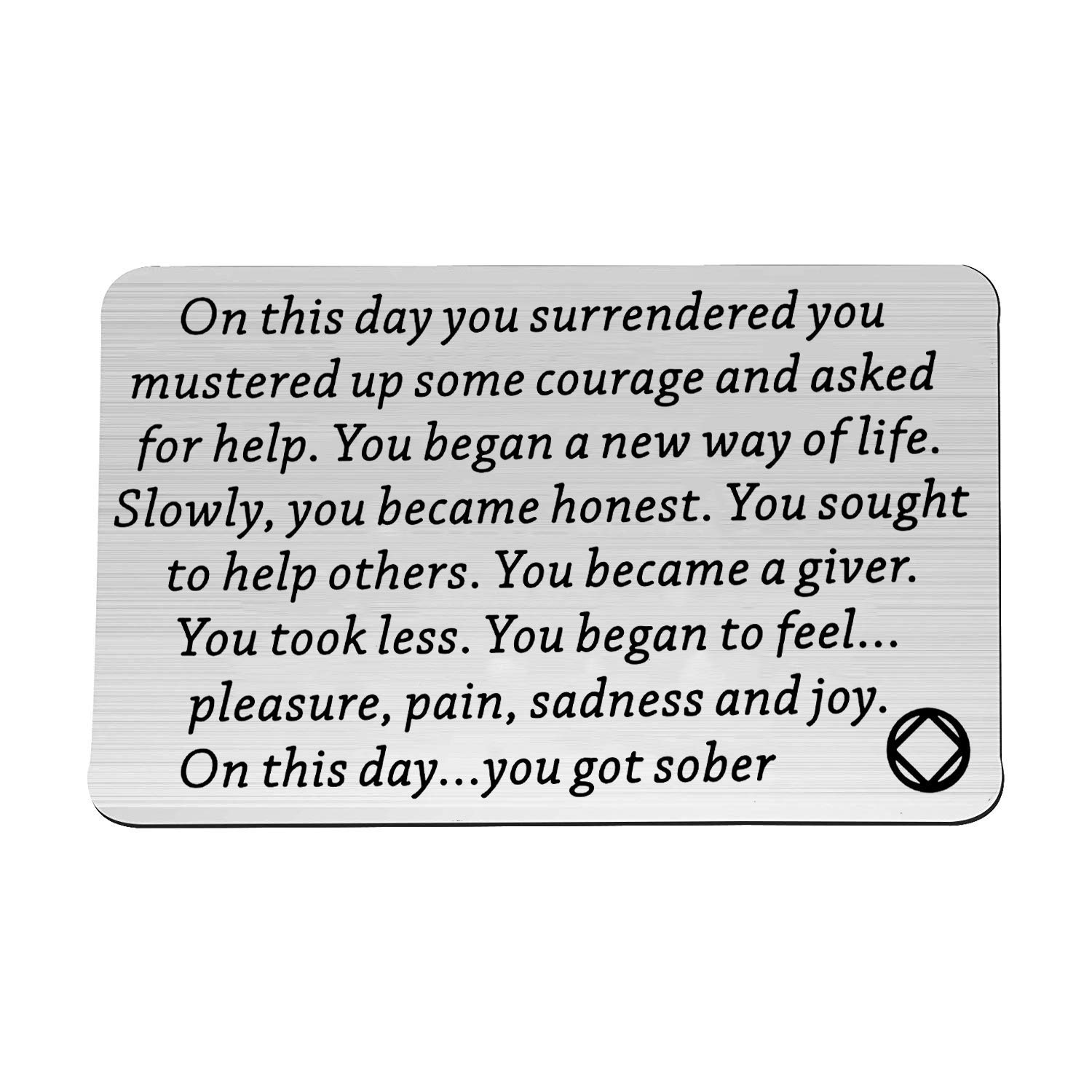 FOTAP Sobriety Gift AA Gift NA Gift 12 Step Gifts Addiction Recovery Gift Alcoholics Anonymous AA Recovery Sobriety Wallet Insert Card (Sober NA Wallet)