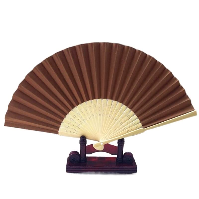 Folding Fan 7 Inch Hand Held Fan Folding Paper Fan Summer Pattern Folding Dance Wedding Party Lace Silk Folding Solid (Color : P)