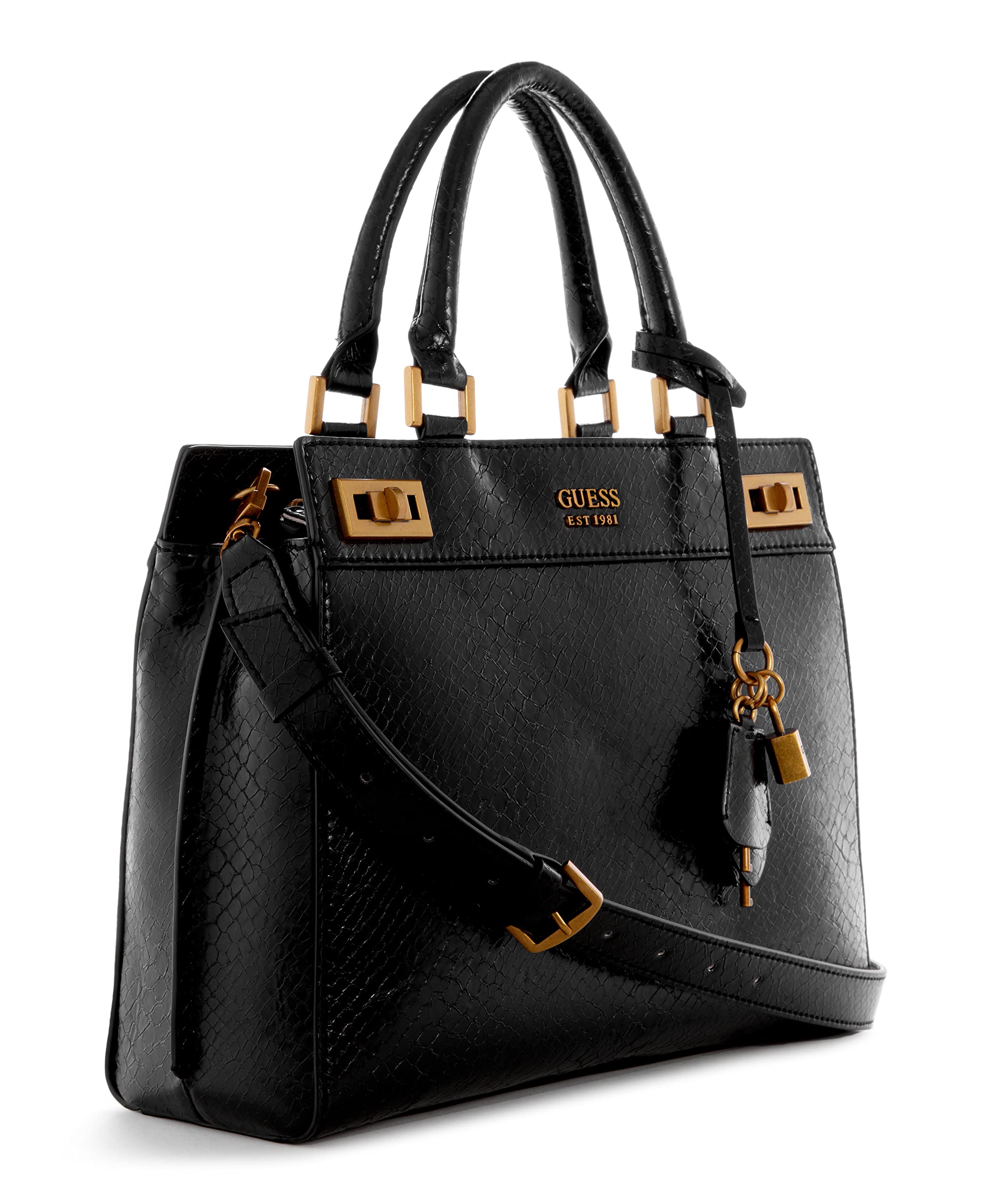 GUESS Katey Luxury Satchel, Black