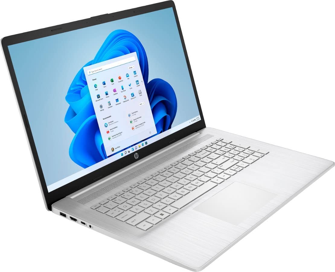 HP 2023 Newest Laptop, 17.3 Inch Display, Intel Core i3-1125G4 (Beat i5-10210U) Processor, 32GB DDR4 RAM, 1TB SSD, Intel UHD Graphics, WiFi, Bluetooth, Windows 11 Home in S Mode, Natural Silver
