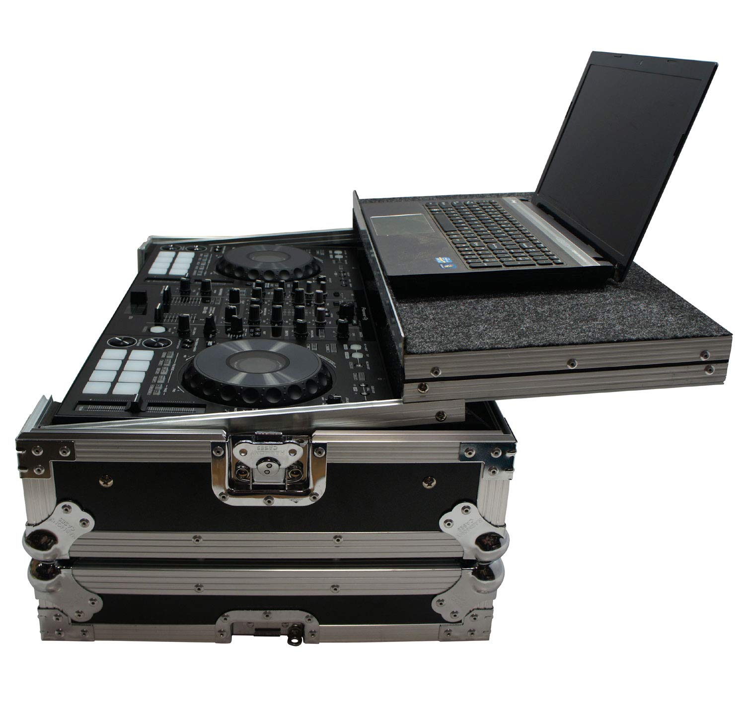 Harmony Audio HCDDJ800WLT1U Flight Glide Laptop Stand DJ 1U Rack Case Compatible with Pioneer DDJ-800