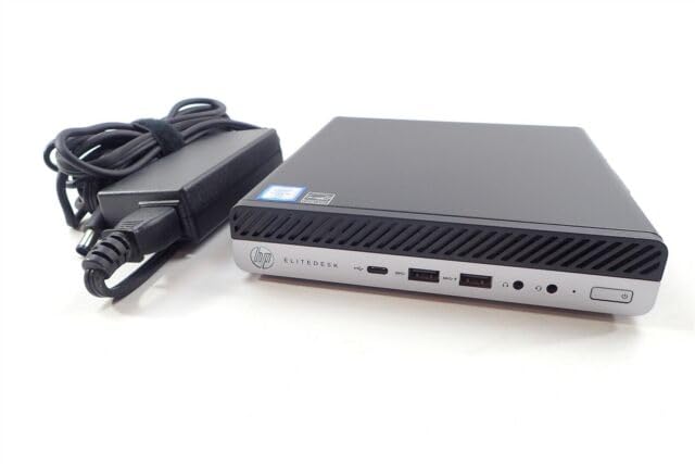 HP EliteDesk 800 G3 Mini Business Desktop (Intel Quad-Core i7-6700T 2.8Ghz, 16GB DDR4 RAM, 256GB SSD, DisplayPort DP, Ethernet RJ-45, Keyboard + Mouse, Windows 10 Professional (Renewed)