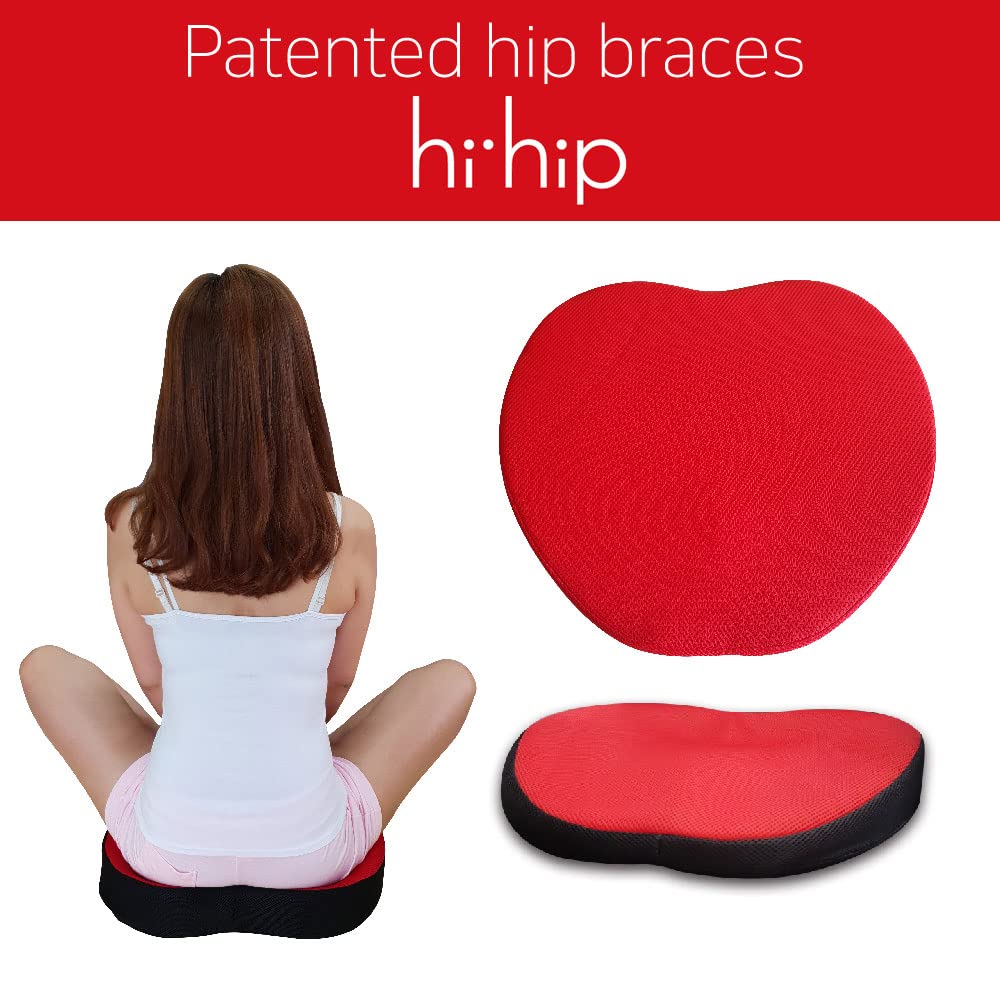 HIHIP Patented Comfort Design Hip Correction Chair Seat Cushion - Premium Orthopedic Back Posture Support Made of Quality Urethane-Hip Adjustments & Pelvic Correction-Back Pain Relief