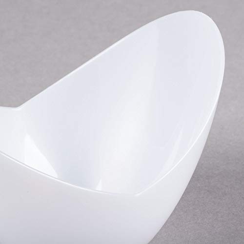 Fineline settings Plastic Tureens Oval 3.5" x 2.6" | White | Tiny Temptations | Pack of 10 Serving Bowls, RET-6302-WH