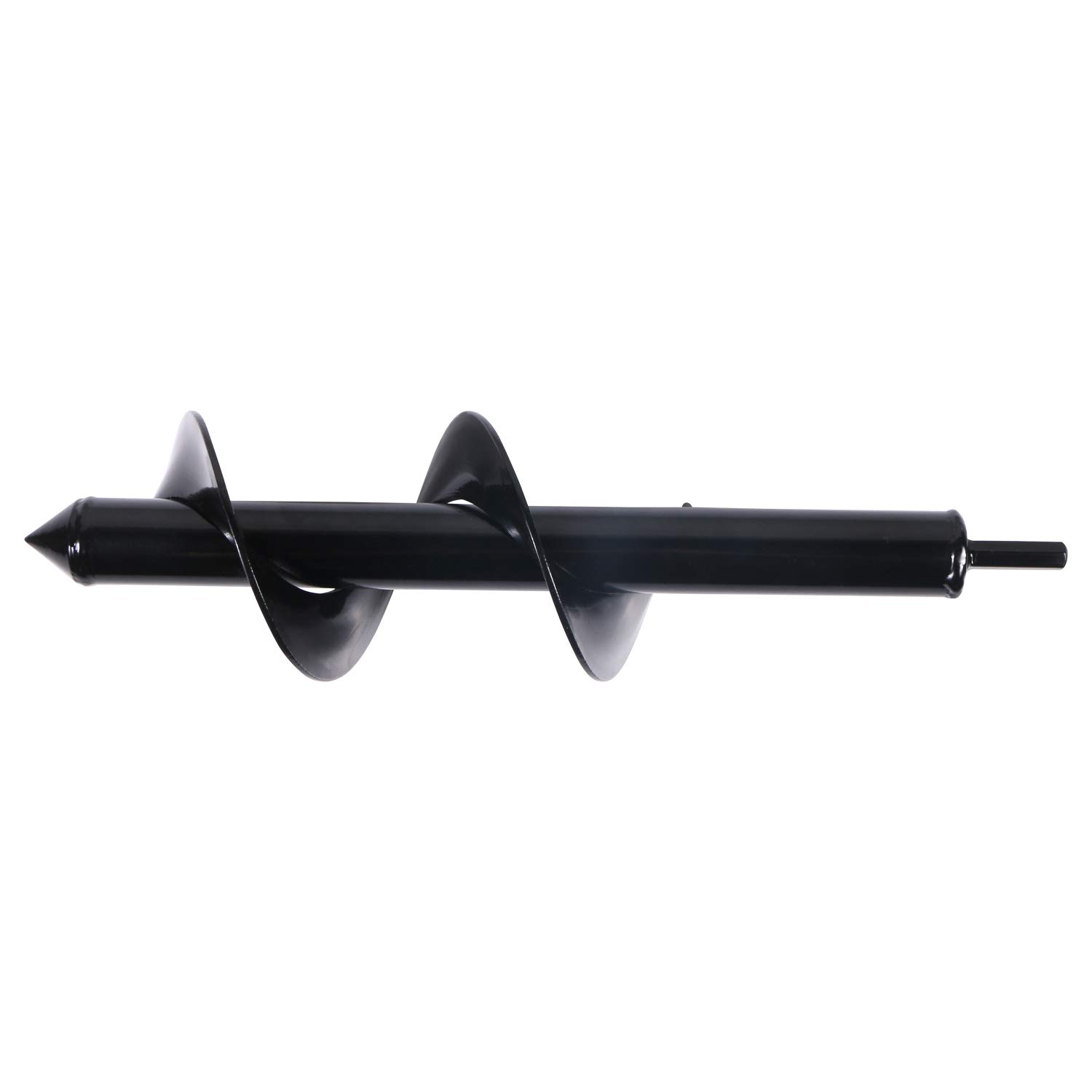 Harapu Auger Drill Bit, Non-Slip -3" x 12" Garden Plant Flower Bulb HEX Shaft Auger Earth Auger Bit, Post or Umbrella Hole Digger for 3/8" Hex Drive Drill Black