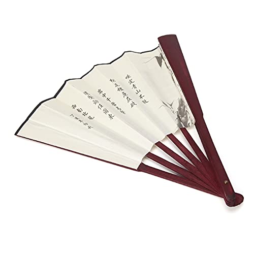 Folding Fan Chinese Style Hand Held Folding Silk Fan for Wedding Event and Party Supplies Folding Fan Hand Fan (3) (3)