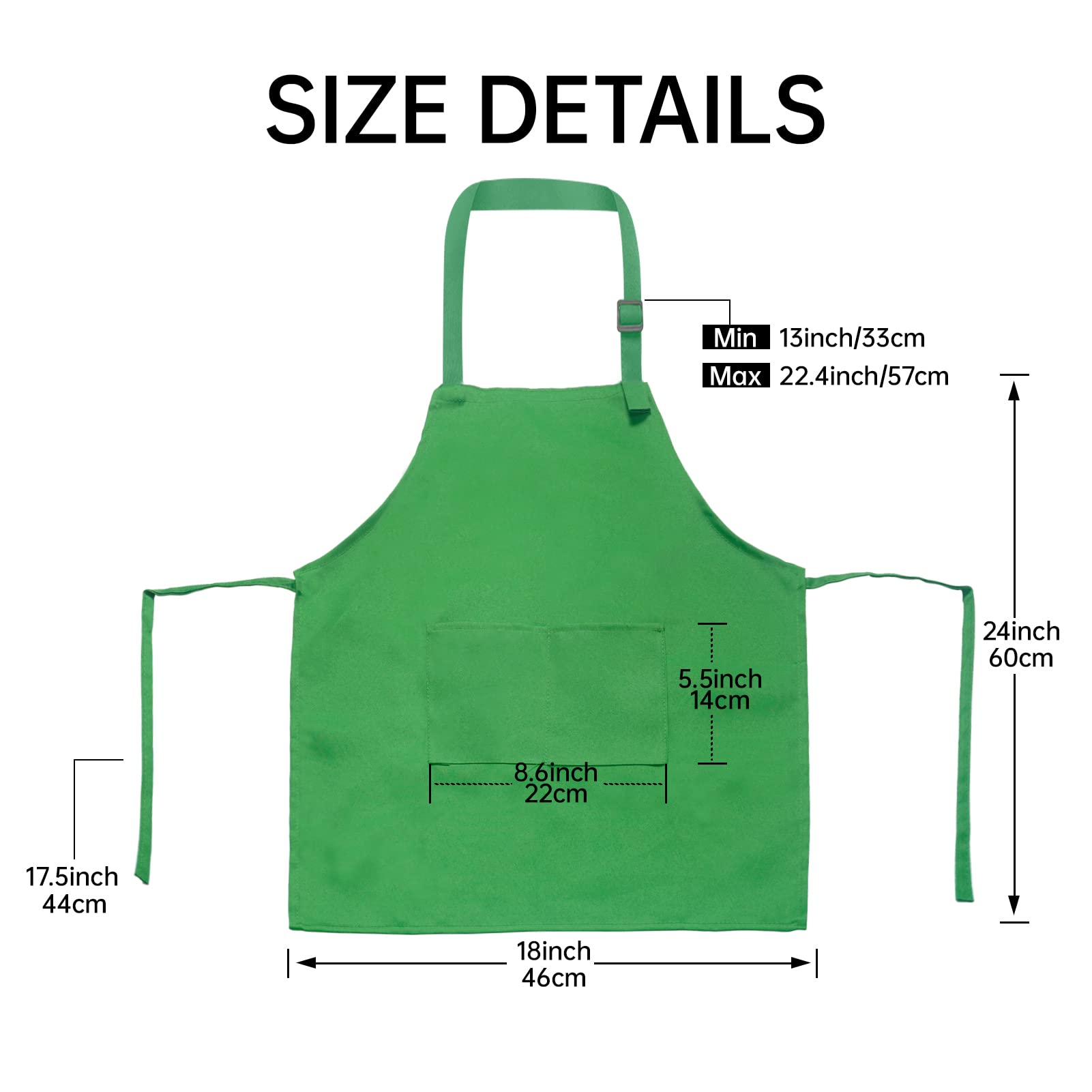 HARBOLLE 15 Pcs Kids Aprons with 2 Pockets for Boys and Girls Adjustable Kitchen Painting Aprons Bulk for Children 6-13 Multicolor
