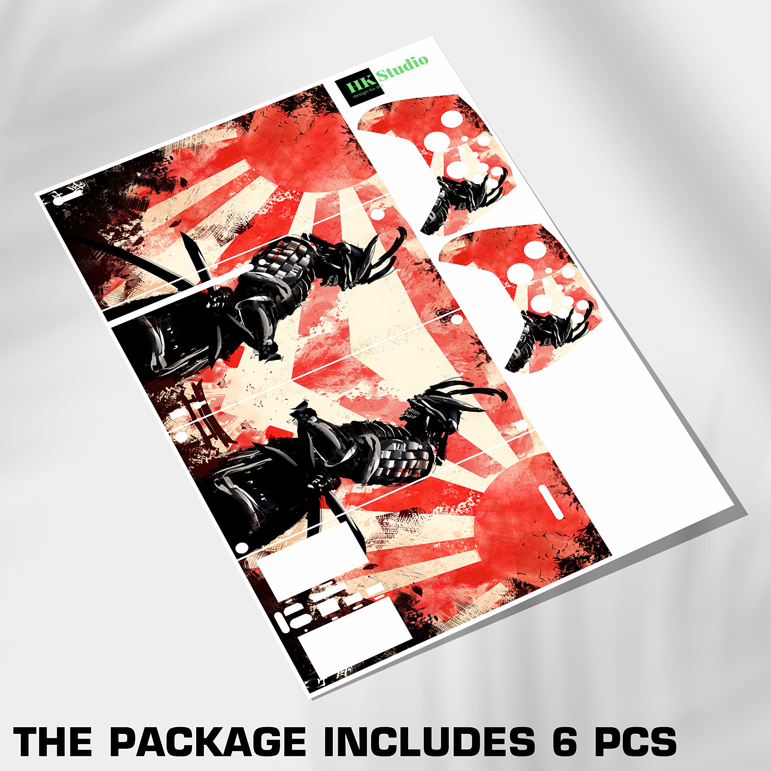 HK Studio Samurai Decal Sticker Skin to Cover X-Box Series X with No Bubble, Waterproof, Full Protection - Including 2 Controller Skins and Console Skin