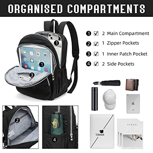 Hiking Waterproof 13" Laptop Backpack Purse for Women and Men,Travel Backpack