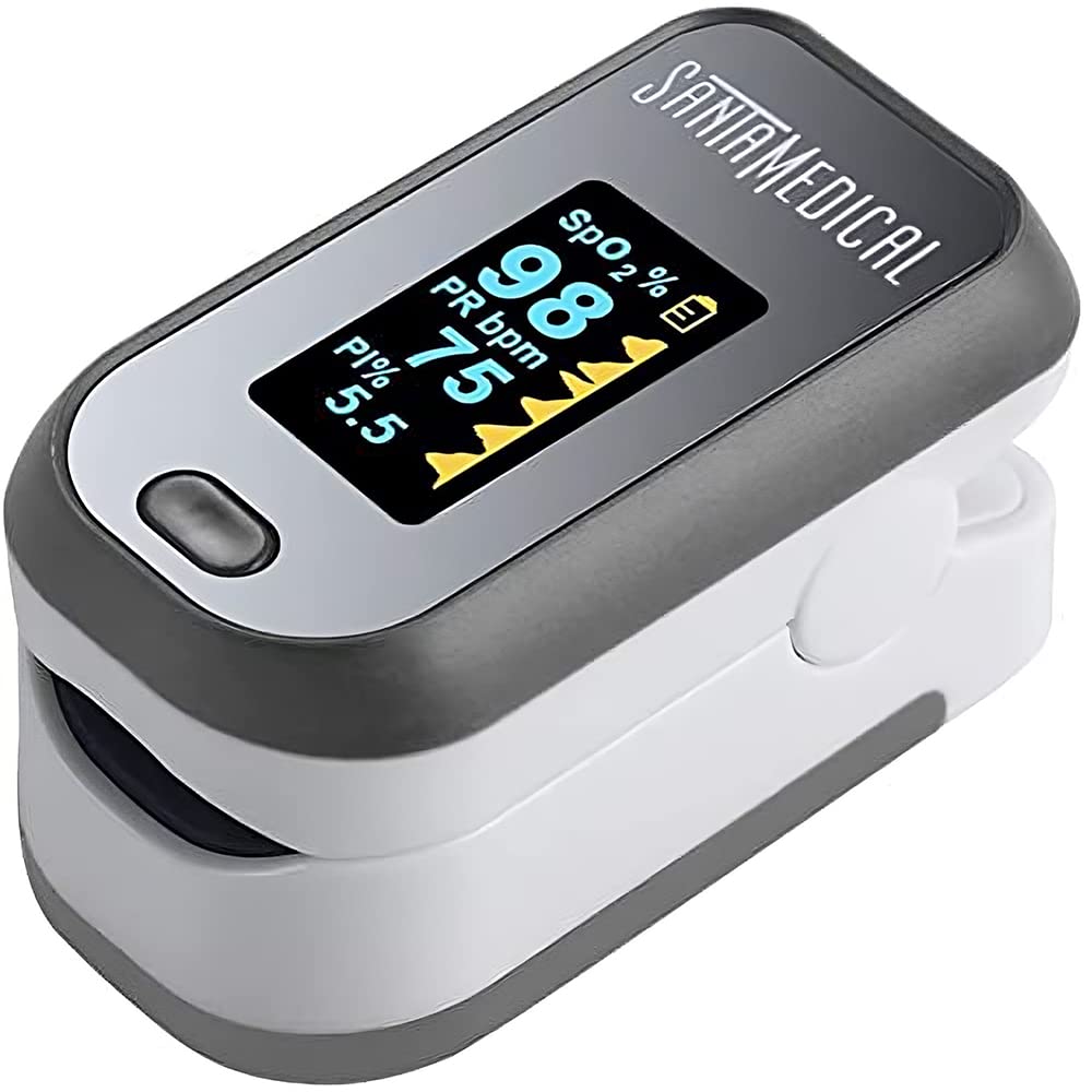 Finger Pulse Oximeter, (SpO2) Blood Oxygen Saturation Monitor with Pulse Rate Measurements and Pulse Bar Graph, Digital Reading LED Display