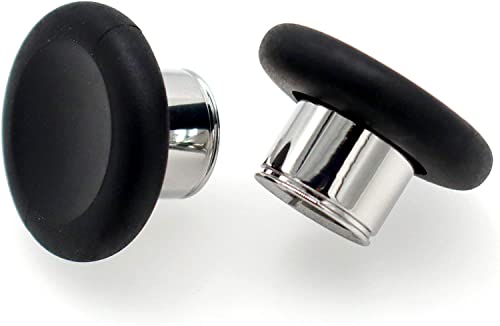 PEGLY 2 Pack Replacement Taller Concave Magnetic Analog Thumbstick Set Compatible with Xbox One Elite 2 Controller Classic Thumbsticks Black