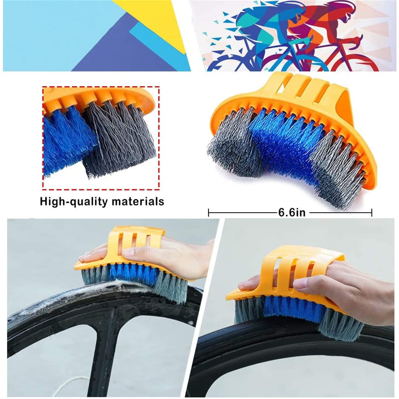 focopot Bike Cleaning Kit (9pcs), Including Chain Cleaner for Cycling,Bicycle Clean Brush Tools for Mountain/MT/Road/BMX Bike