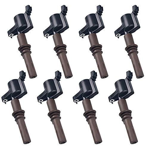 FAERSI Pack of 8 Ignition Coils Pack Compatible with Ford F-150 Expedition F250 F350 Mustang Explorer Super Duty Lincoln Navigator 4.6L 5.4L 3V, Replace OE# DG521 8L3Z-12029-A