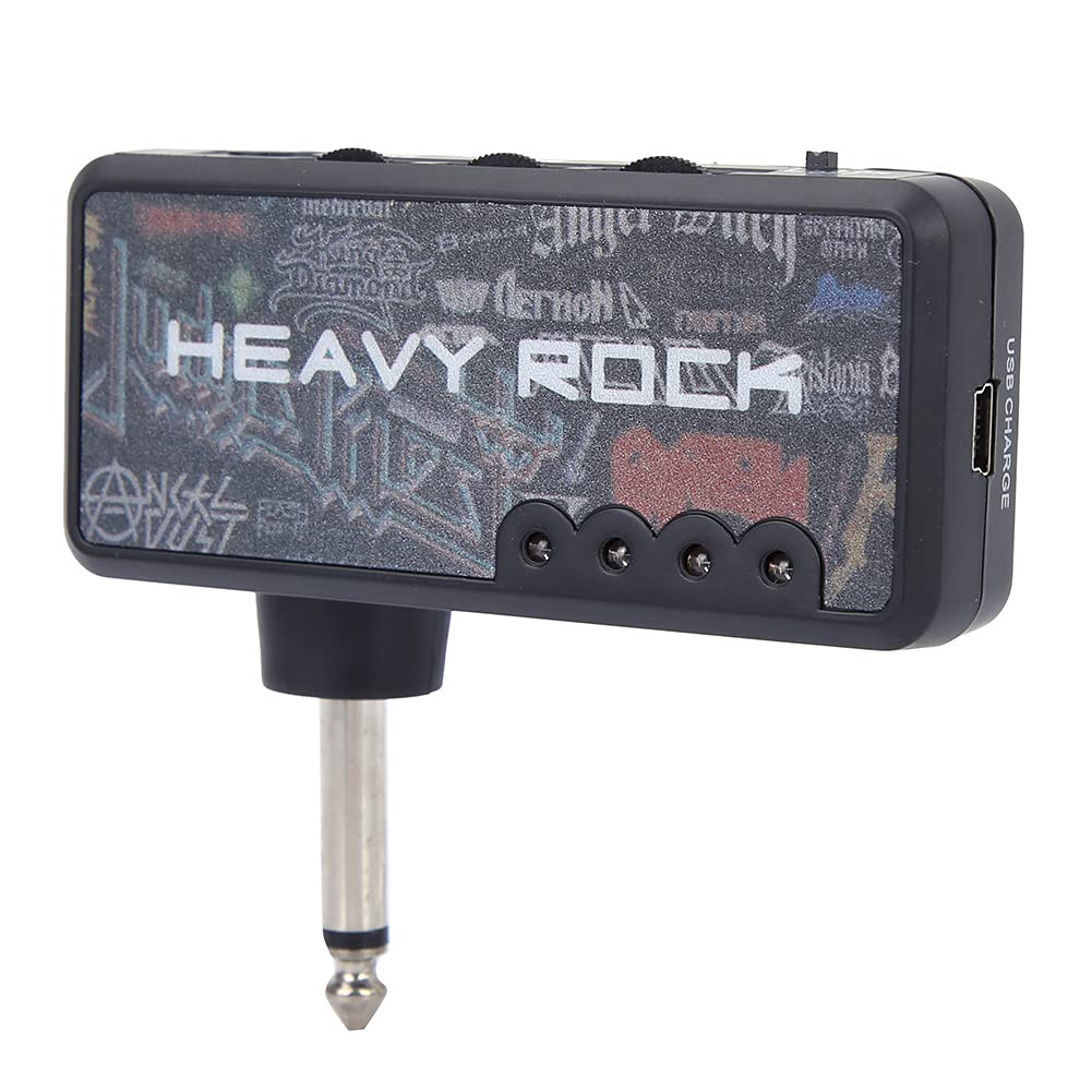 Guitar Headphone Amplifier Built in Distortion Effects for Electric Guitar, Electric Bass, Recording Studio