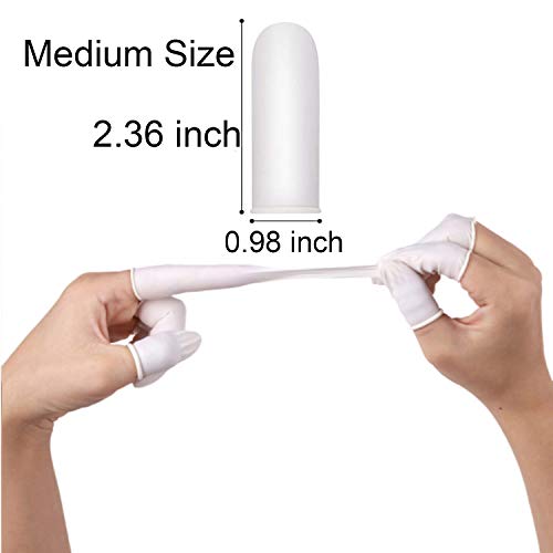Medium Latex Finger Cots Anti Static Rubber Fingertip Protective Finger Cots for Electronic Repair, Handmade Apply, 444 Pcs