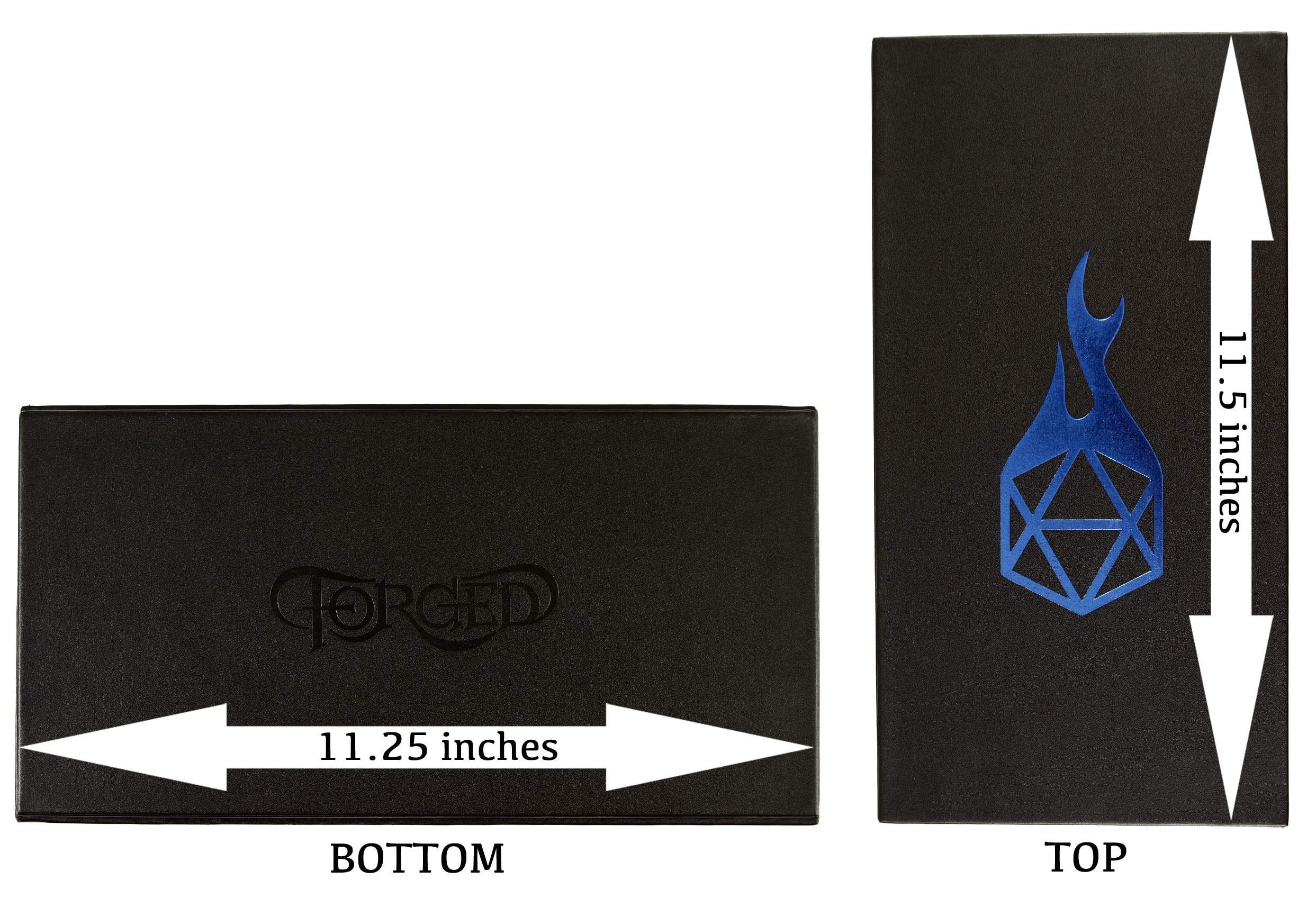 Forged Dice Co. Dice Battle Pit Dice Tray - 2 Dice Trays in 1 with Staging Area - Rolling Tray and Storage Compatible with Any Dice Game, D&D and RPG Gaming - Blue