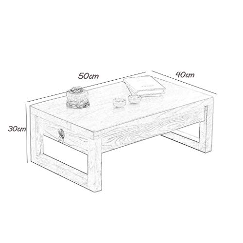 DOUBAO Coffee Table Beech Wood,Industrial Coffee Table with Storage Shelf for Living Room, Wood Look Furniture