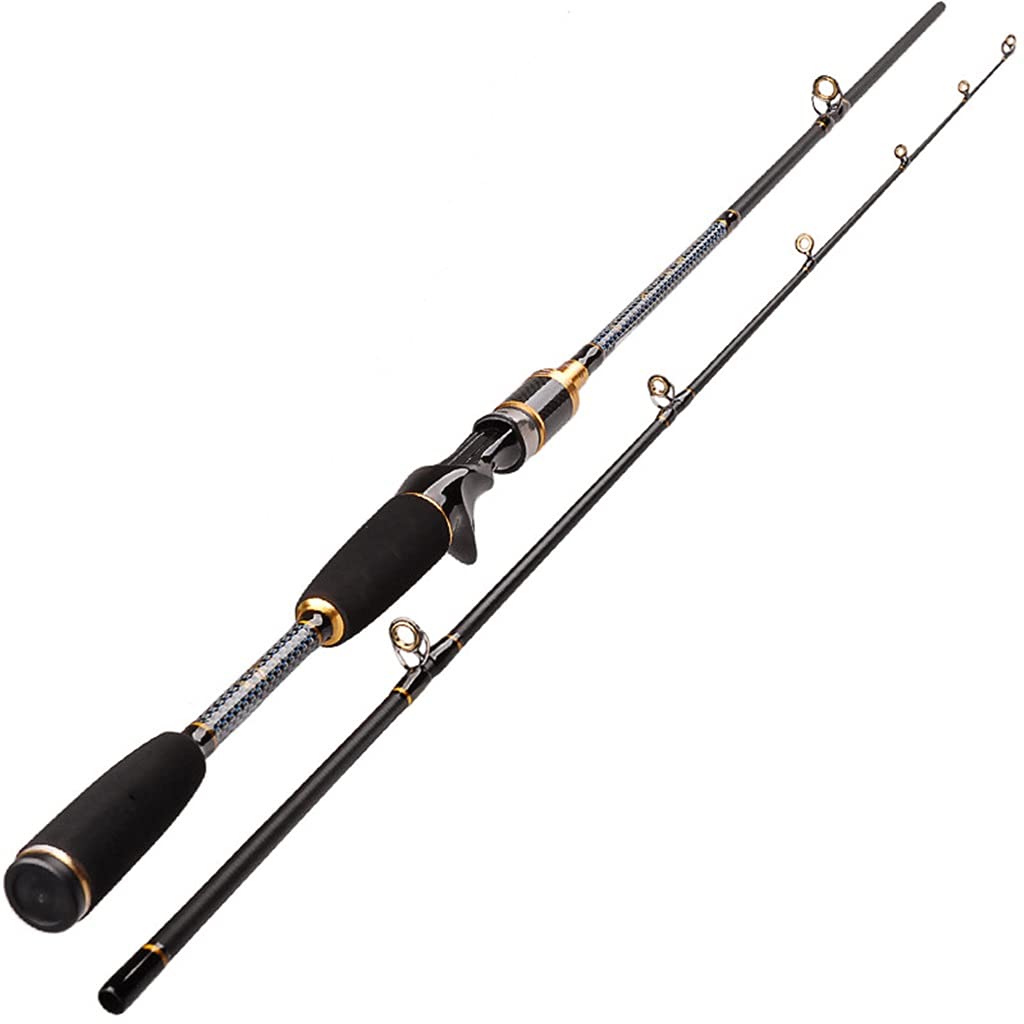 GLUTINOUS 2 Section 1.8m 2.1m 2.4m Bait Casting Rods 7-25g Lure Weight Carbon Lure Fishing Rod Carp Pole 10-20lb Line Weight Canne A Peche (Size : 2.4 m)