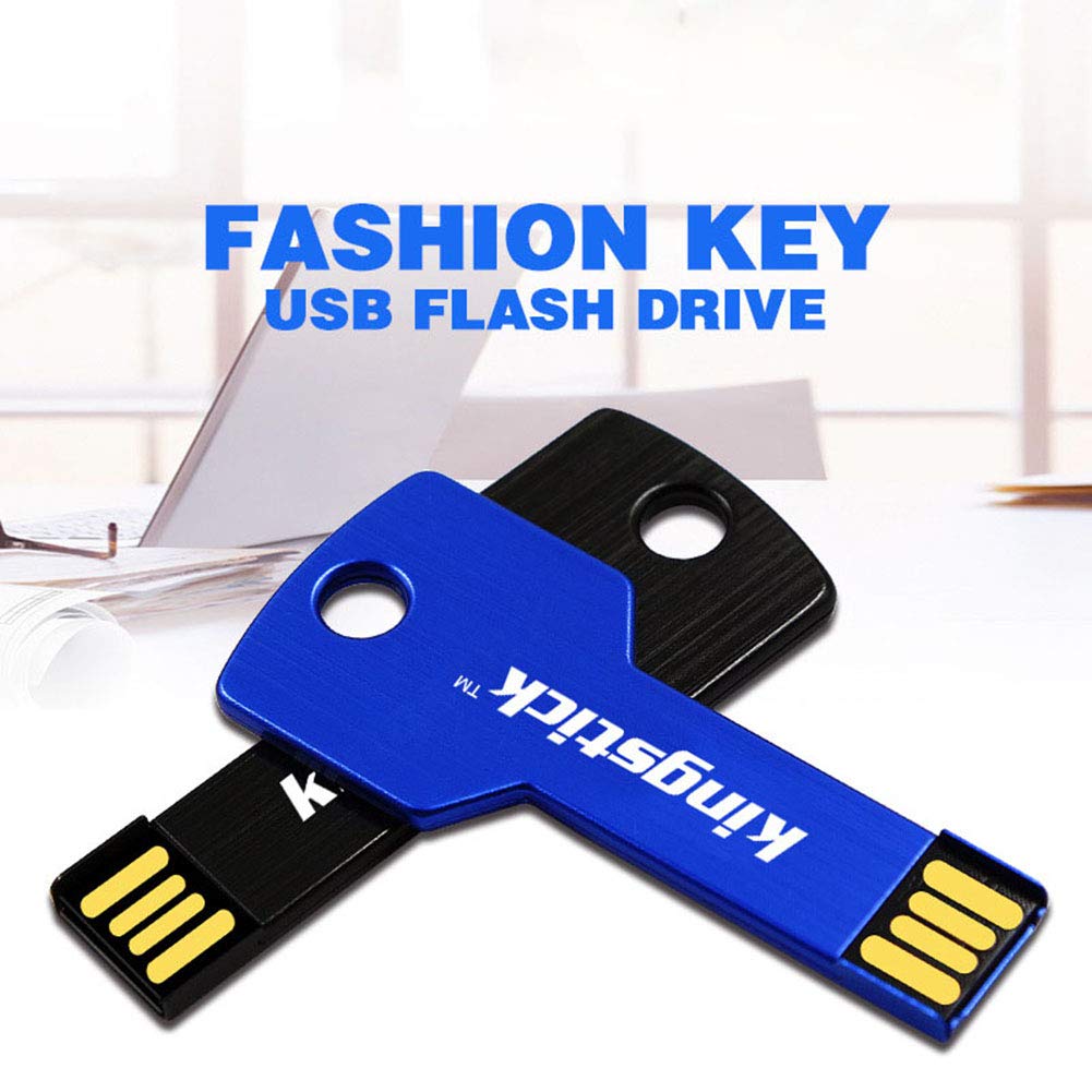 FAgdsyigao USB Flash Drive,4/8/16/32/64GB Ultra-Thin Key Shaped USB 3.0 Flash Drive Memory Stick U Disk - Black 64GB