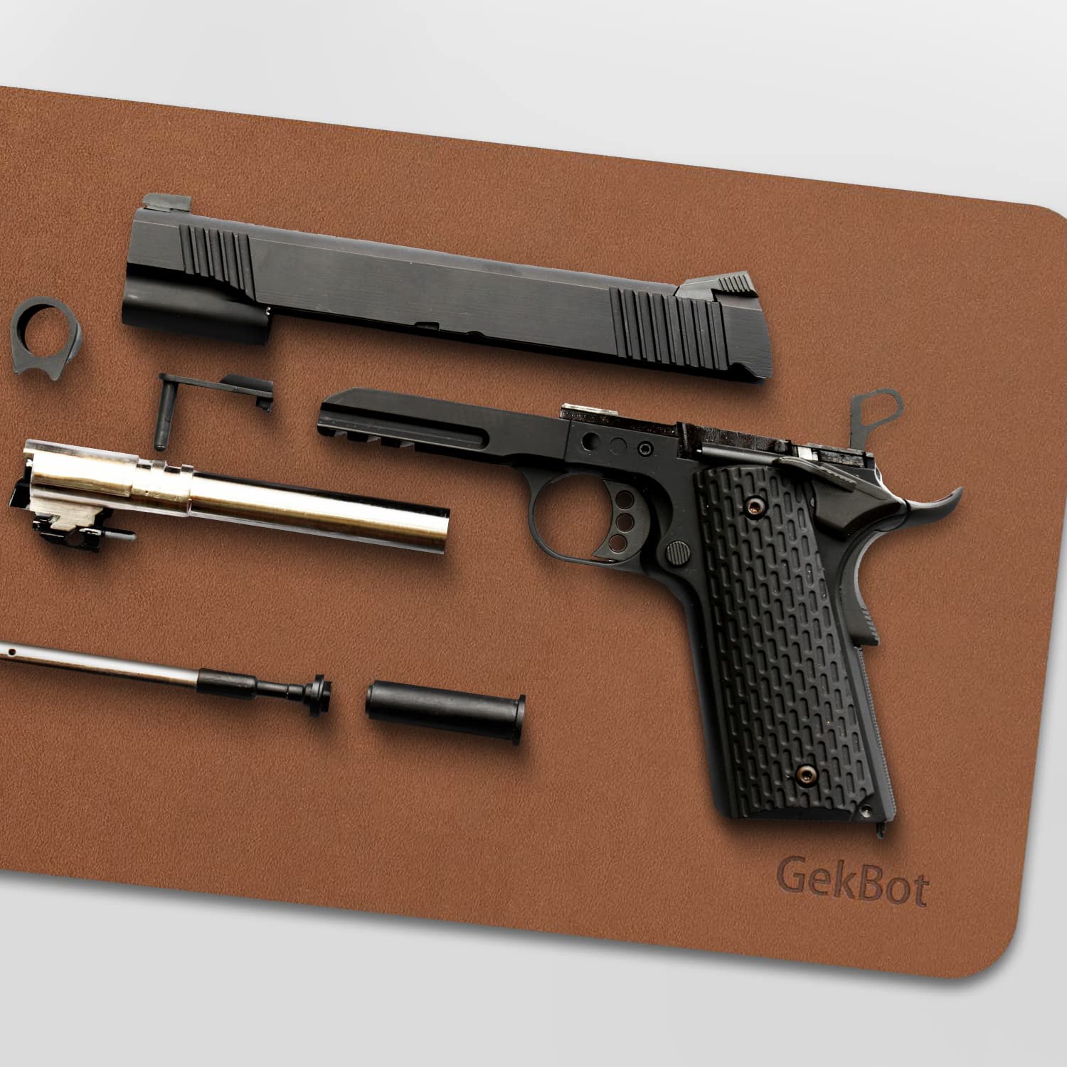 Gun Cleaning Mat, 31.5"x15.7" Desk Pad, Rifle Pistol Gun Mat, PU Leather, Non-Slip, Waterproof Workbench Mat, Large Desk Blotter Protector