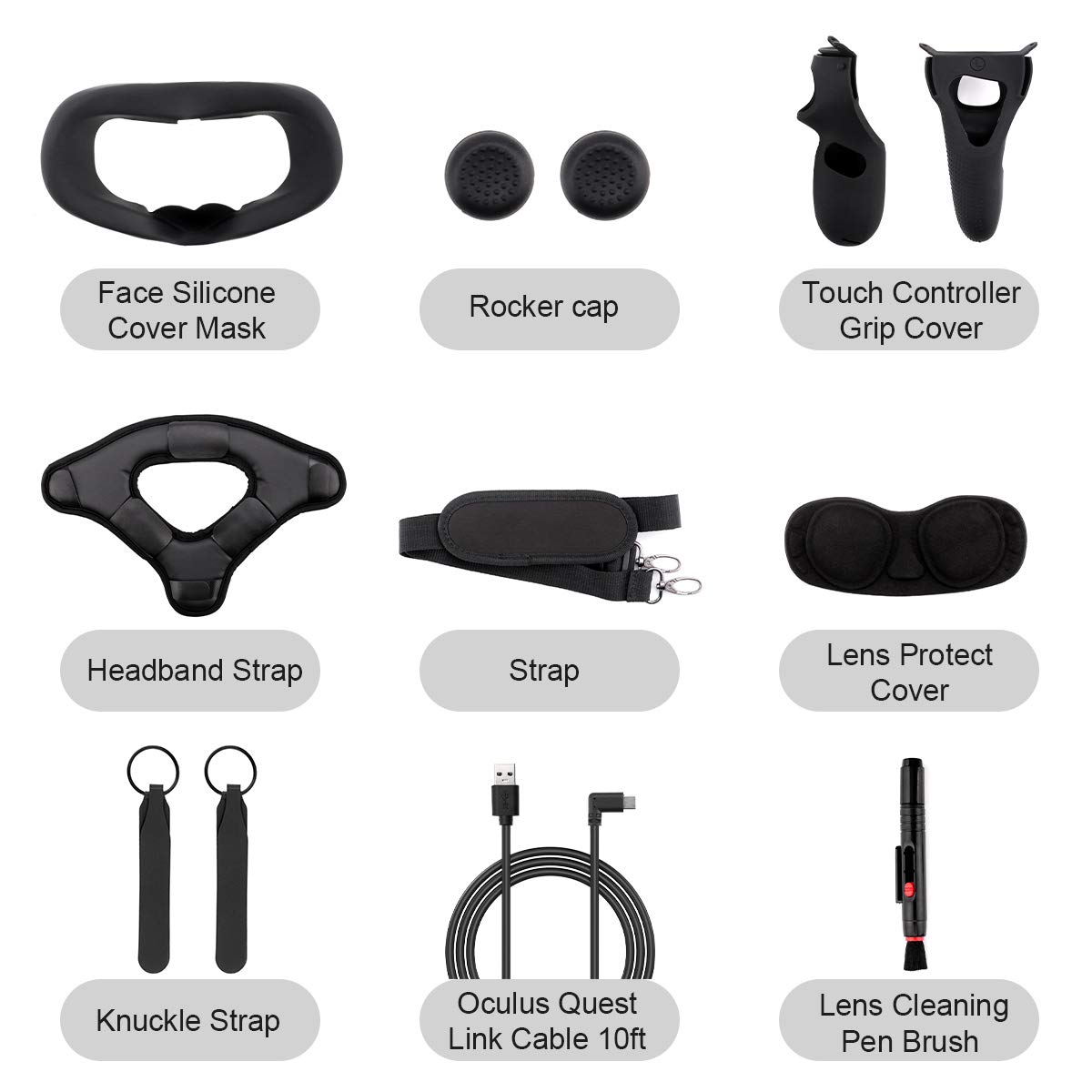 Fenggor Carrying Case for Oculus Quest VR Gaming Headset and Touch Controllers Accessories Portable Hard Shell Travel Protective Storage Case Bag includes Multiple Oculus Quest Accessories