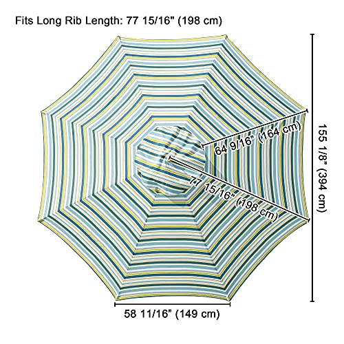 Yescom 13 Ft Patio Umbrella Replacement Canopy Market Table Top Sunshade Cover Yard