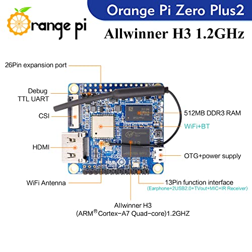 Orange Pi Zero Plus2 H3 1GB DDR3 Allwinner H3 Quad Core Open-Source Single Board Computer