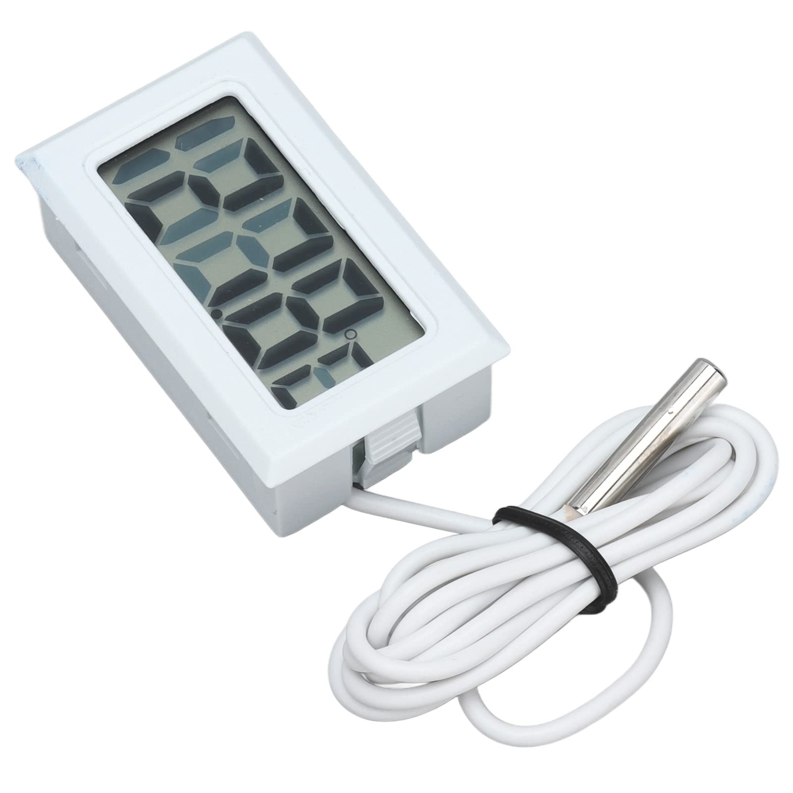 Entatial Electronic Digital Thermostat, 2s Refresh Mini 2Pcs Refrigerator Temperature Meter for Garden for Aquarium(White*2)