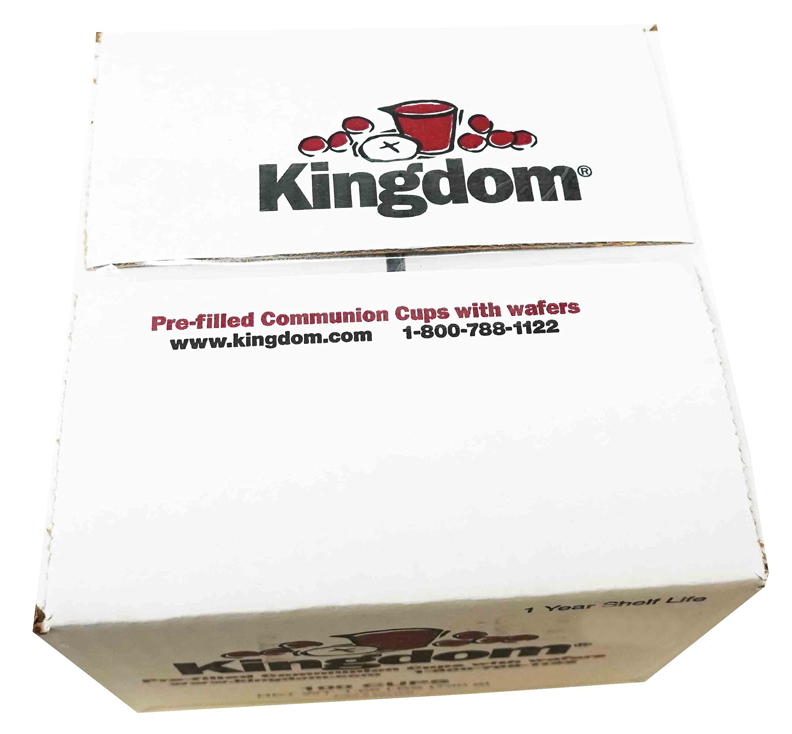 Kingdom Prefilled Communion Cup with Wafers(100 ct-red juice) Sealed in a Single-Serving Container with 1-Year Shelf Life, Perfect for Holy Eucharist Celebration in Hospitals, Summer Camps, and more!