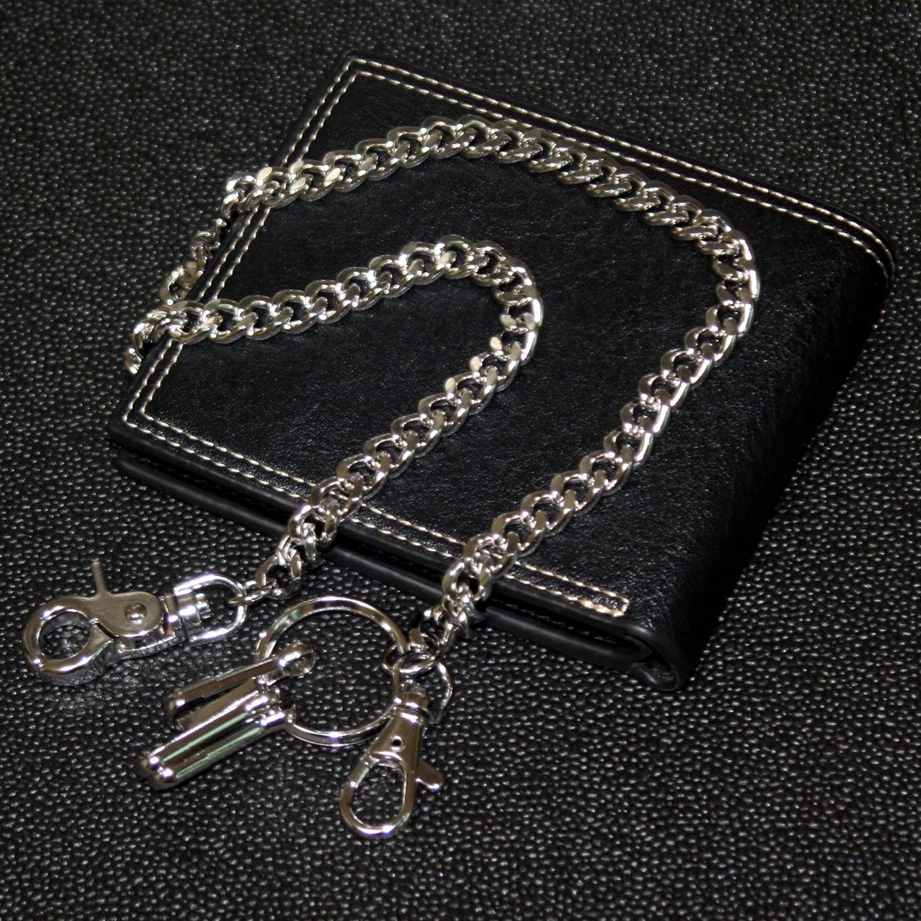DoubleK Basic Strong Leash Biker Trucker Key Jean Wallet Chain (21") Silver CS15420