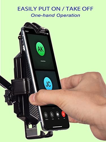 ZIDIYORUO UTV Phone Mount for 1.75"-2" Roll Cage | Aluminium Alloy Holder for Polaris RZR Can Am | Compatible with 4.7"-6.8" Smart Devices | Secure Attachment to UTV/SXS Roll Bar.