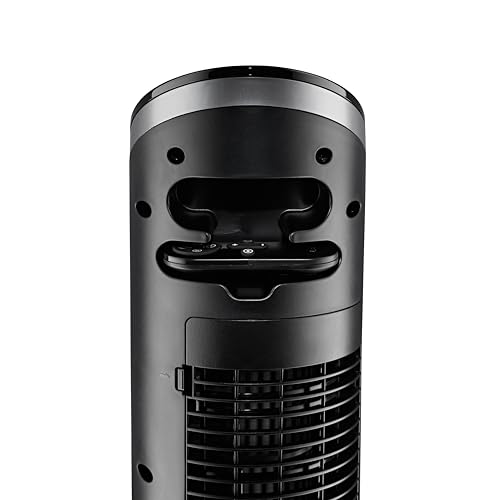 Lasko Apex 42" Tower Fans for Home, 29 ft/s Airflow, Quiet 28 dB on Low, 90° Oscillation, 12 Hour Timer, Air Filter for Hair & Dust, Remote Control, Black, RST200