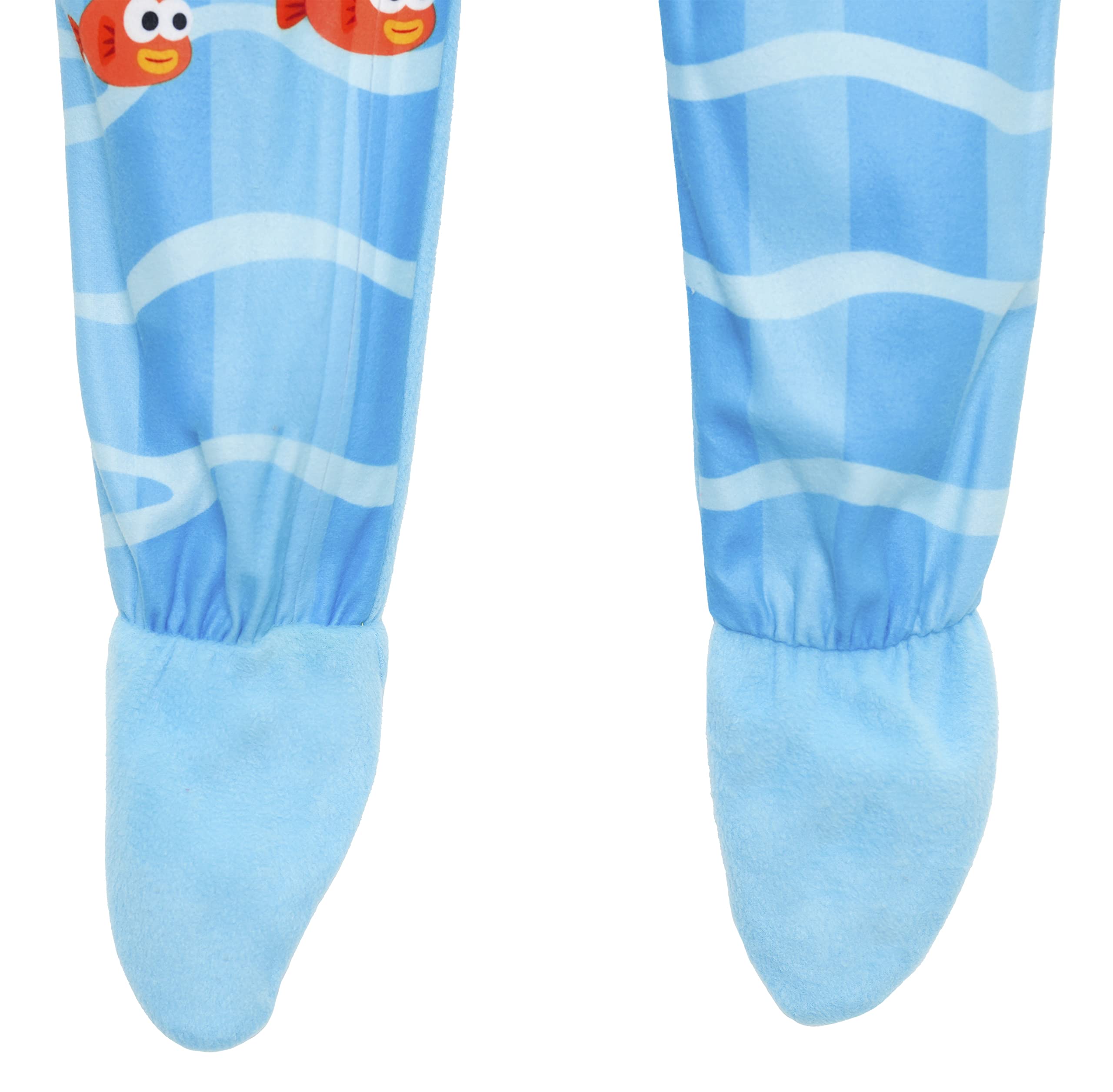 Nickelodeon Baby Shark Toddler Boys' Onesie Sleeper Blanket Footed Pajama Footies, Blue, Size 4T