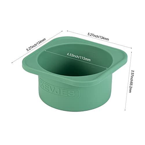 KEVJES Stackable Silicone Artisan Pizza Dough Proofing Boxes Proving Containers with Lids pizza making accessories-5pack-500ml portion (Green)