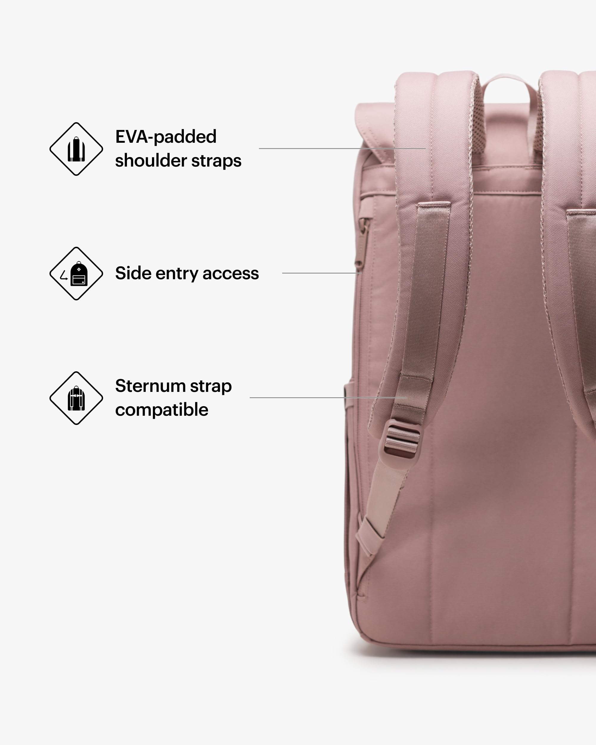 Herschel Retreat Backpack, Rose Brown, One Size
