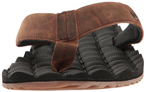 Volcom Men's Recliner Leather Sandal, Vintage Brown, 8 C/D US