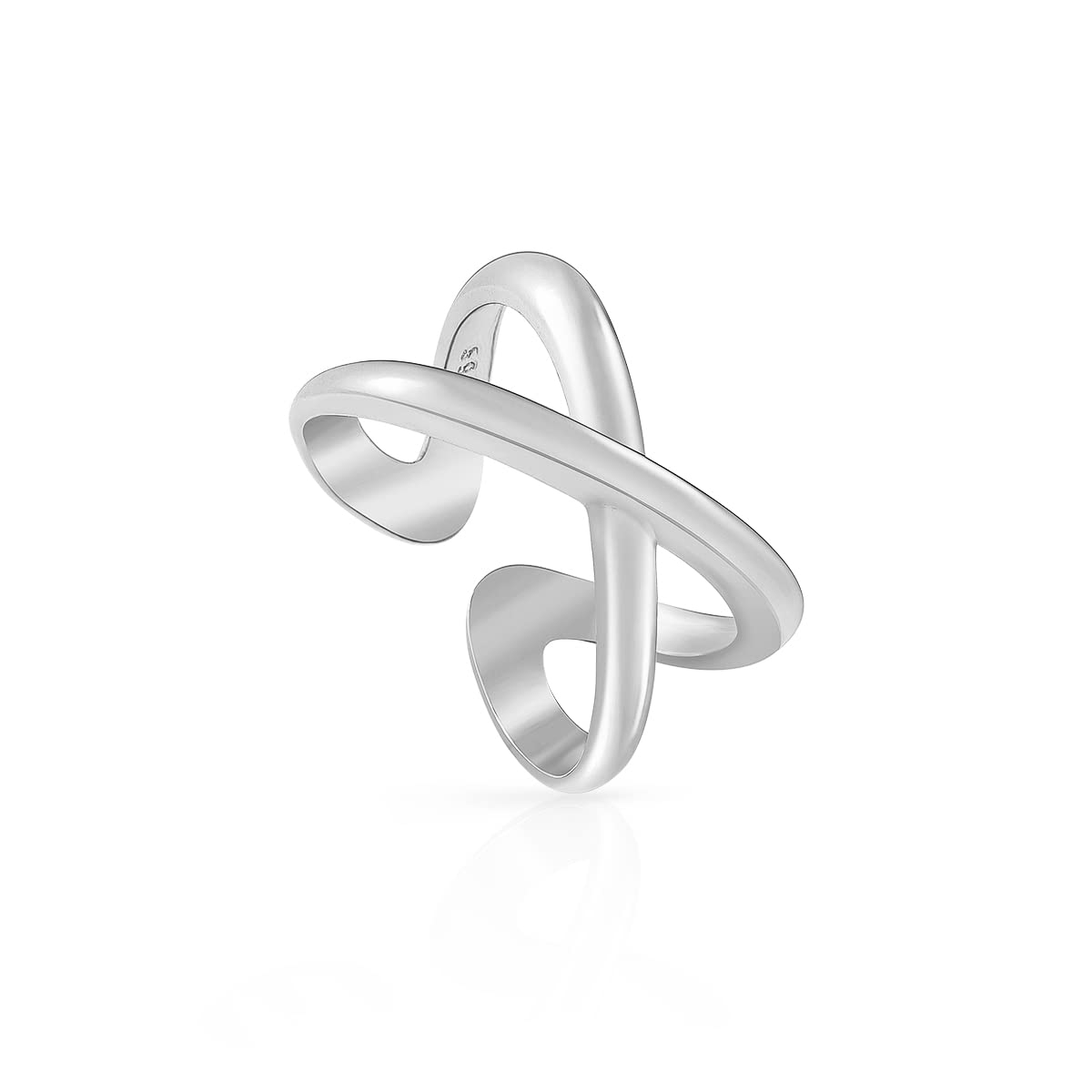 Frmingdocj 925 Sterling Silver Criss Cross X Shape Band Knuckle Ring,Women Adjustable Ring Birthday Valentine Gift Jewelry for Woman