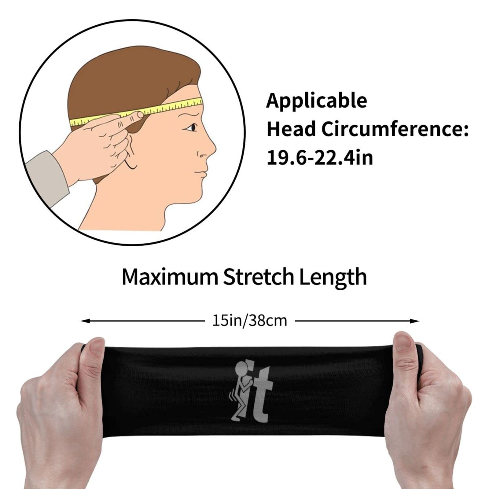 Fuck It Running Headband for Men Outdoor Sports Workout Sweatband