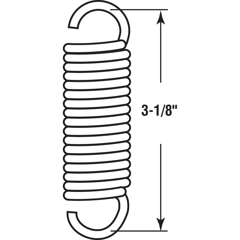 Handyman Springs SP 9623 Steel Construction, Bright Nickel Plated Finish, 13/16 in. x 3-1/8 in, Single Open Loop, (2-Pack) Trampoline Spring