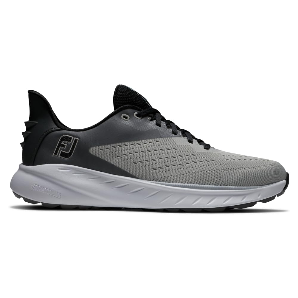 FootJoy Men's Fj Flex Xp Golf Shoe, Grey/Charcoal, 12 Narrow