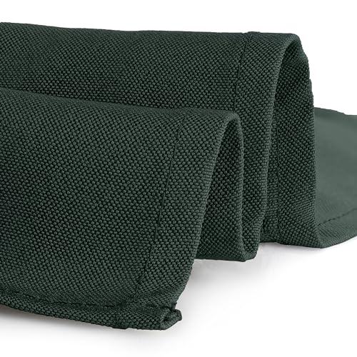 Gee Di Moda Rectangle Tablecloth - 90 x 156 Inch Hunter Green Table Cloth for 8 Foot Table with Floor-Length Drop - Heavy Duty Washable Fabric - 8 Ft Buffet Table, Holiday Party, Wedding & Baby Shower