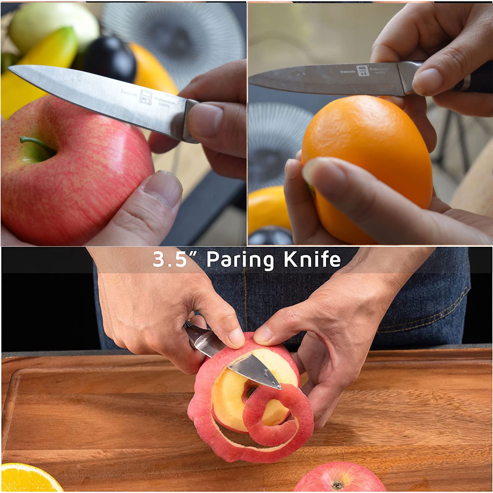 Kinglotus 3-Piece Knife Set: Essential Kitchen Knives for Everyday Cooking