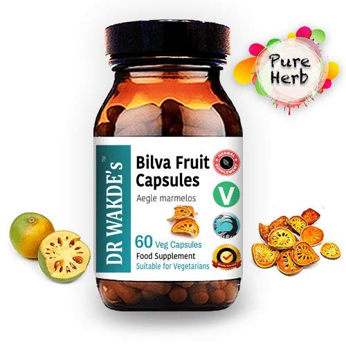 DR WAKDE'S Bilva Fruit Capsules (Bael Fruit | Aegle marmelos) | 60 Veg Caps | Ayurvedic Supplement | Vegan | 100% Herbal | Quantity Discounts| Same Day Dispatch