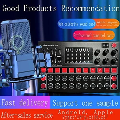 LLAMN M9 Sound Card Microphone Sound Mixer Sound Card Audio Mixing Console Amplifier