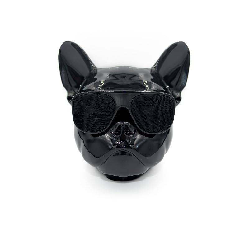 fynch Wireless Bulldog Speaker - Bluetooth Dog Head Speaker - Portable Bluetooth Stereo Speaker - Stereo Subwoofer, Cool Styling - for Personalized People, Home Parties.