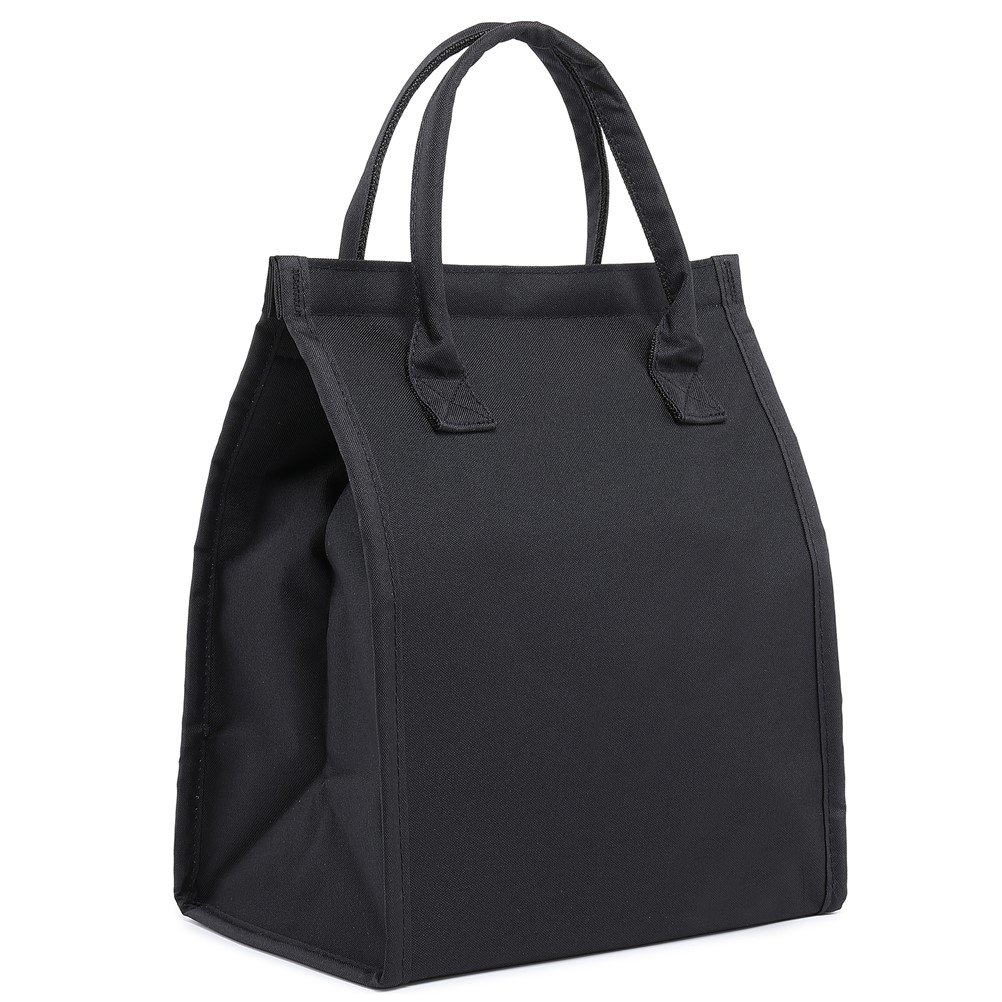 Insulated Lunch Bag Tote Leakproof Lunch Container Bag Durable Lunch Box for Adults Women Men Reusable Cooler Bag for Work Shopping Picnic (Black)