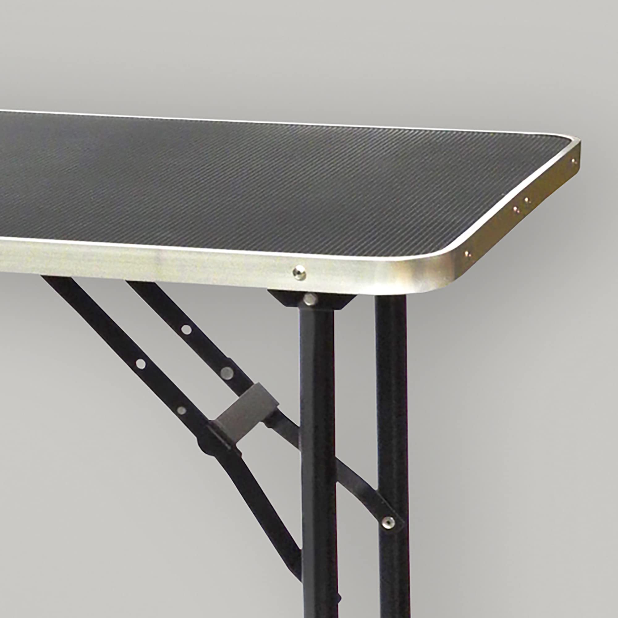 Go Pet Club 30-Inch Dog Grooming Table, Adjustable Arm Foldable Non-Slip Top, Rust-Proof, Waterproof, Warp-Free Trimming Table for Pets, Black