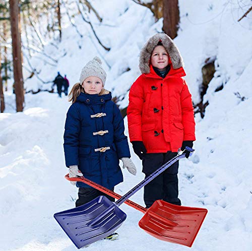 MnM-Home Extra Strong One Piece Construction, Kids/Toddler Plastic Snow β Beach Sand Shovel. Two Set, Red-(Girl) Blue-(boy). (2, Multi)