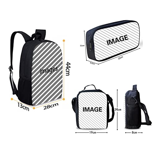 STUOARTE 3D Frog Backpack for School, Kids Backpack with Lunch Box 17 Inch Large Capacity Bookbag Kids School Backpack Set with Lunch Box Pen Holder Case, Lightweight Schoolbag for Children